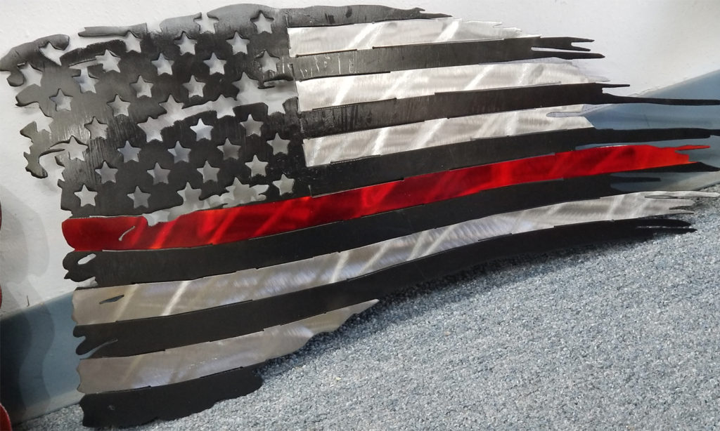 Tattered Steel Fire Fighter Support Flag | Flag Corps, Inc. Flags ...