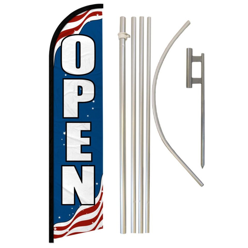 Open (Patriotic) Windless Banner Flag | Flag Corps, Inc. Flags & Flagpoles